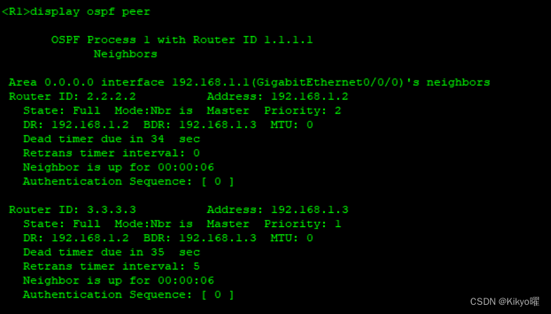 OSPF简单实验_路由器之间建立邻居关系,并且把环回口(loopback)地址宣告到ospf中-CSDN博客