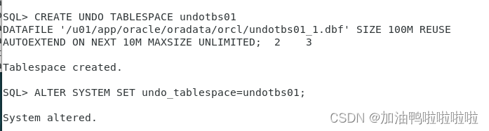 1 切换数据库的临时表空间为temp1 切换数据库的undo表空间为 Undotbs01 Csdn博客