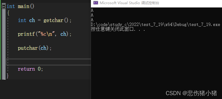 C语言中getchar()函数的详解_getchar()的功能-CSDN博客