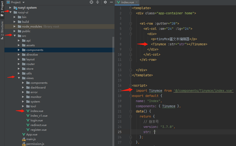 RuoYi-Vue 前端分离版 集成 富文本编辑（TinyMce）_ruoyi-vue-plus tinymce-CSDN博客
