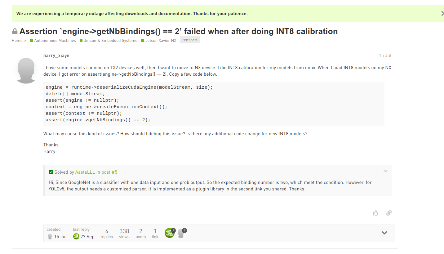 如何处理yolov5模型在推理阶段出现 assert(engine-＞getNbBindings() == 2-CSDN博客