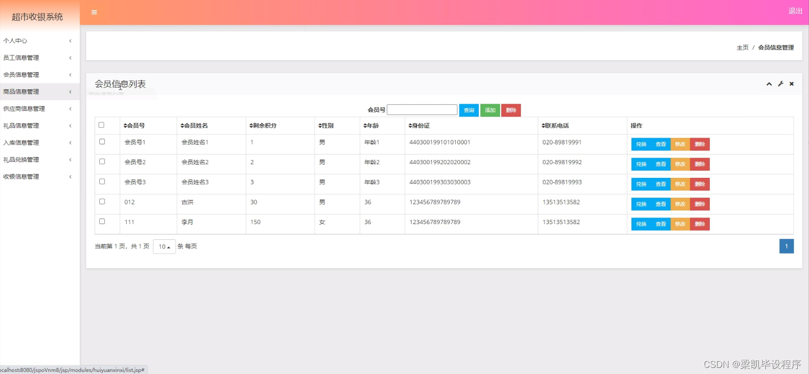 毕设项目:超市收银系统jspjavaspringmvcmysqlmybatis超市收银系统运行需求 Csdn博客