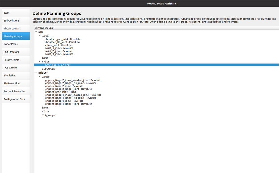 ROS学习记录2--moveit_setup_assistant配置----UR3机械臂和AG95爪子_ros控制大寰ag95电爪-CSDN博客
