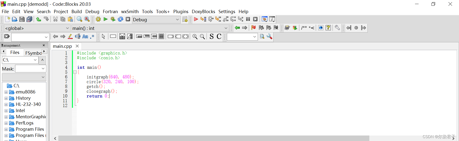 CodeBlocks（20.03）下安装easyx_easyx codeblocks-CSDN博客