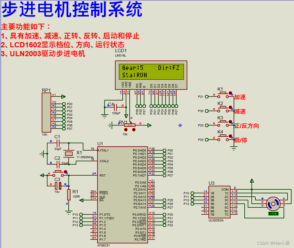 【Proteus仿真】【51单片机】步进电机控制系统设计_proteus添加电机-CSDN博客