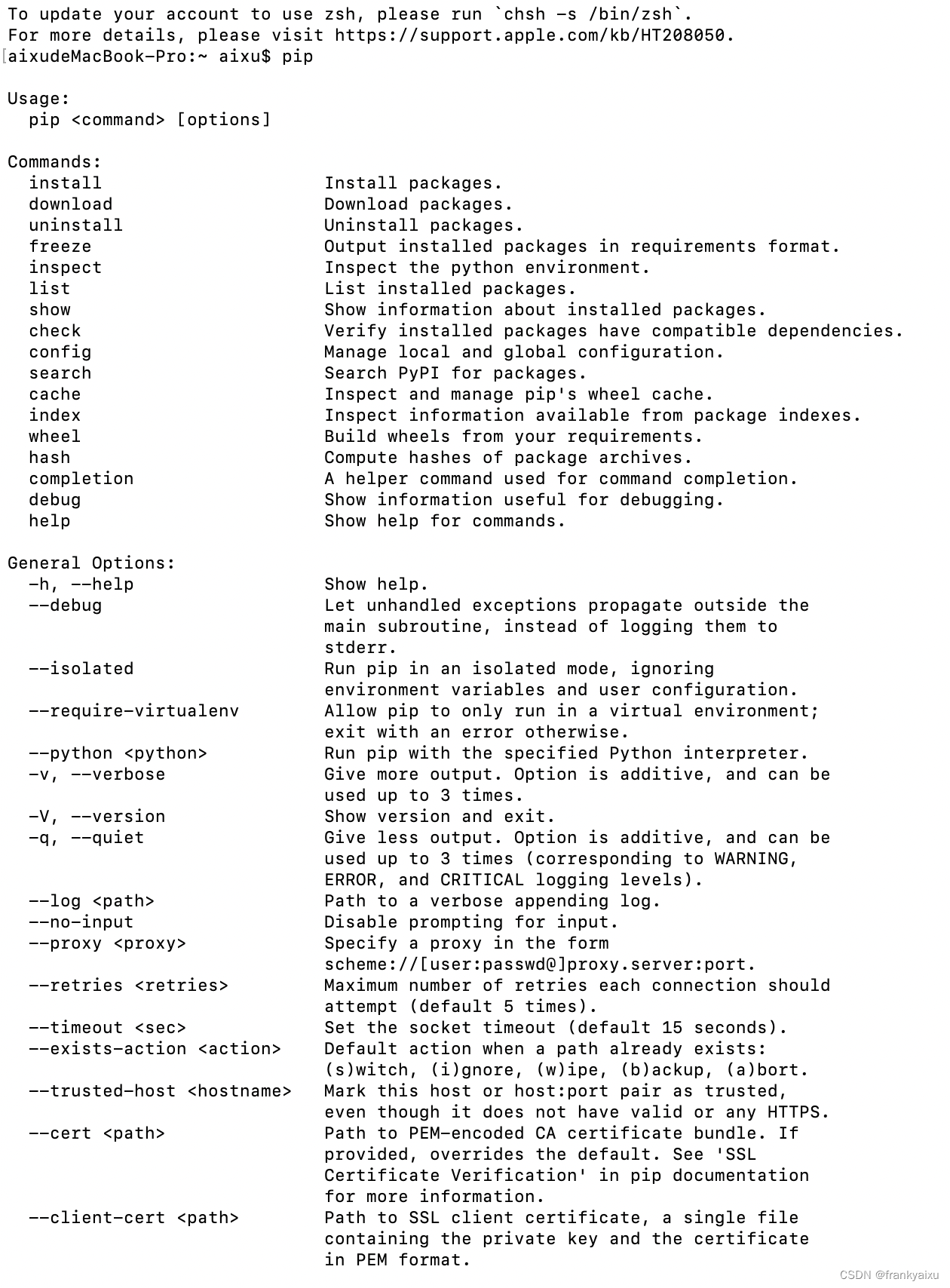 当mac电脑升级系统后python环境变量的重新配置mac Pip配置环境变量frankyaixu的博客 Csdn博客 7302