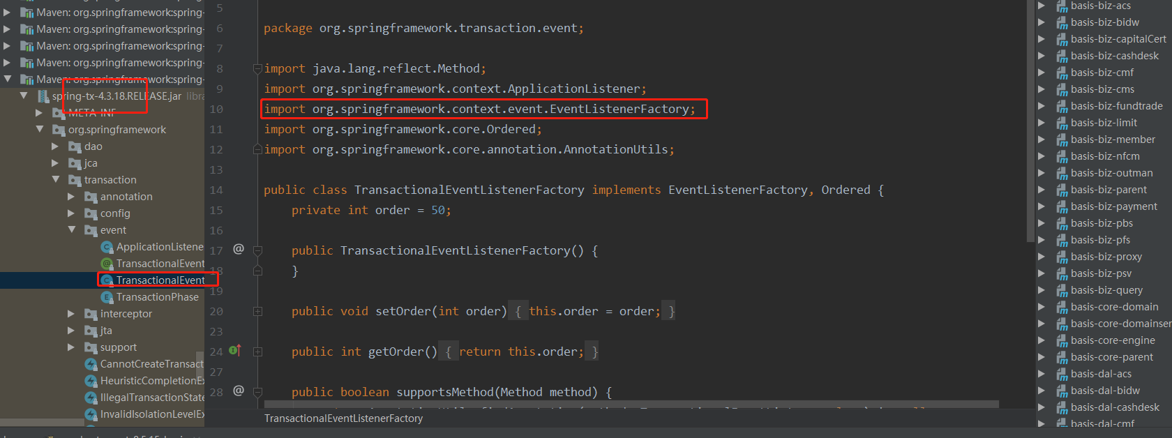 Java Lang Noclassdeffounderror Org Springframework Context Event Eventlistenerfactory Exception