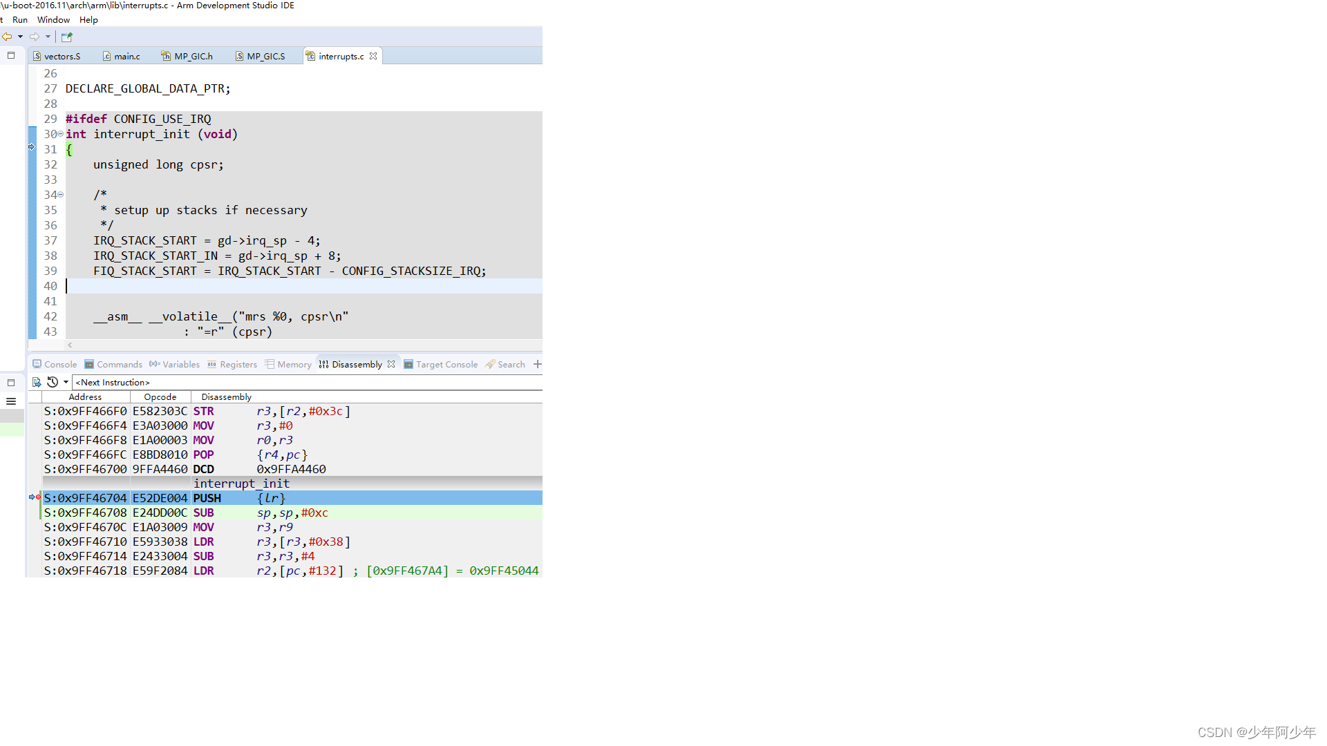 ARM Fast Model下 u-boot调试（五）---irq调试_arm fvp串口-CSDN博客