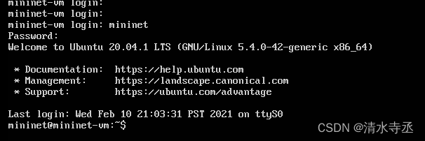 [计算机通信网络]使用VMware安装Mininet镜像，Mininet不使用ssh与Xming图像化_mininet-vm login-CSDN博客