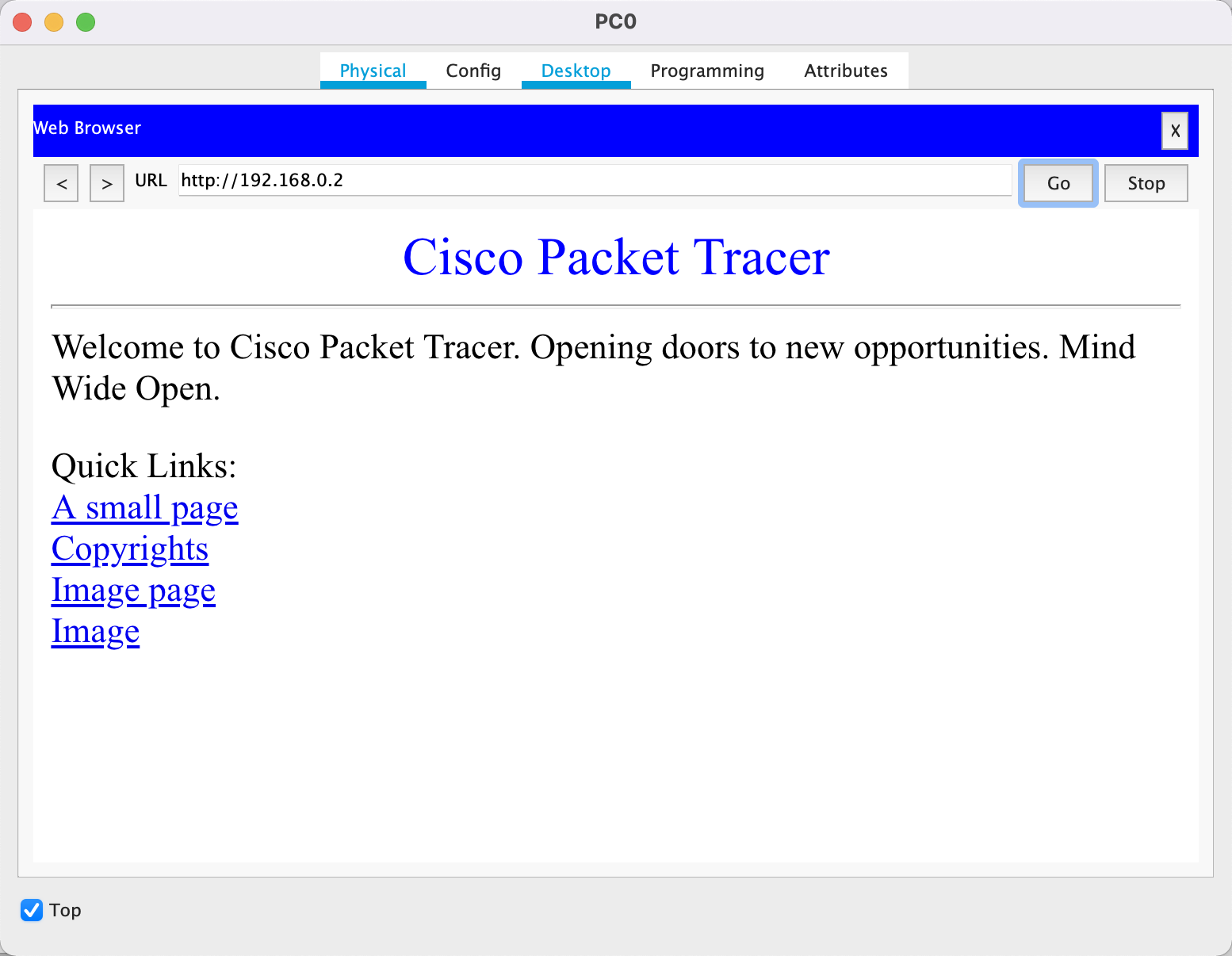 Cisco Packet Tracer实验：访问Web服务器（加深对网络体系结构的理解）_一台主机访问一个Web服务器，HTTP协议_利用仿真 ...