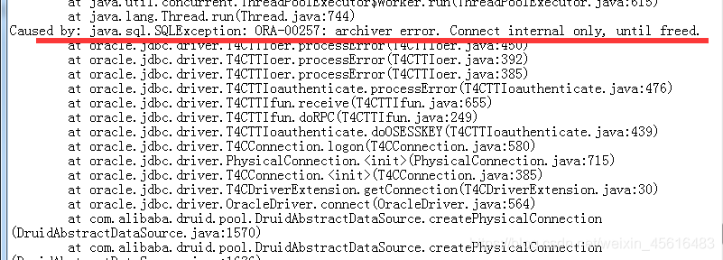 ORA-00257: solución de error del archivador - programador clic