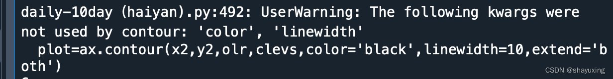 ax.contour绘制等值线图时报错:The following kwargs were not used by contour: ‘color‘-CSDN博客