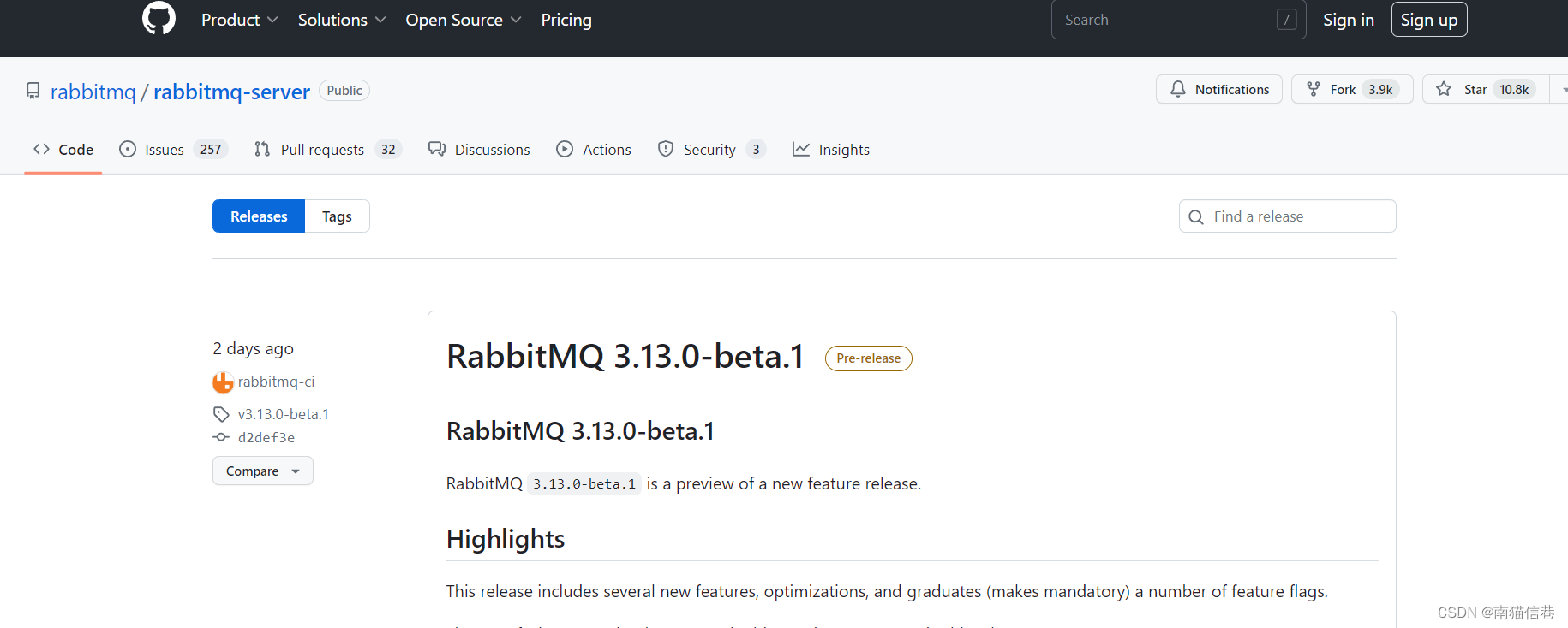 RabbitMq安装(含延迟队列插件安装)--Liunx系统_rabbitmq3.9.13版本搭配什么版本的延迟队列-CSDN博客