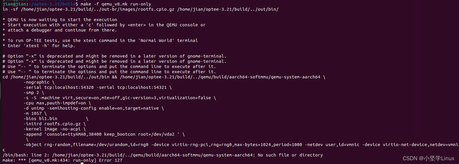 Ubuntu22.04使用qemu运行armv8的TFA、optee和linux全过程_ubuntu optee-CSDN博客