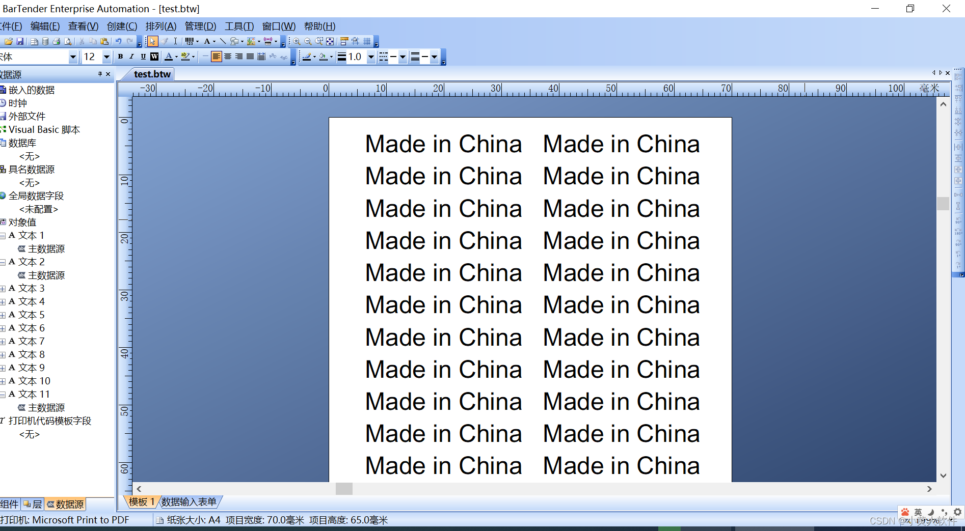 barTender使用数据输入表单_bartender数据输入表单-CSDN博客