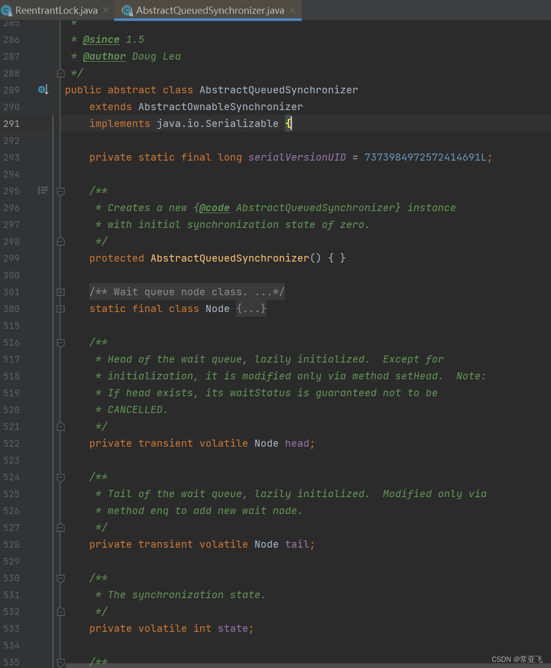 JUC中的AQS重要源码_juc aqs-CSDN博客