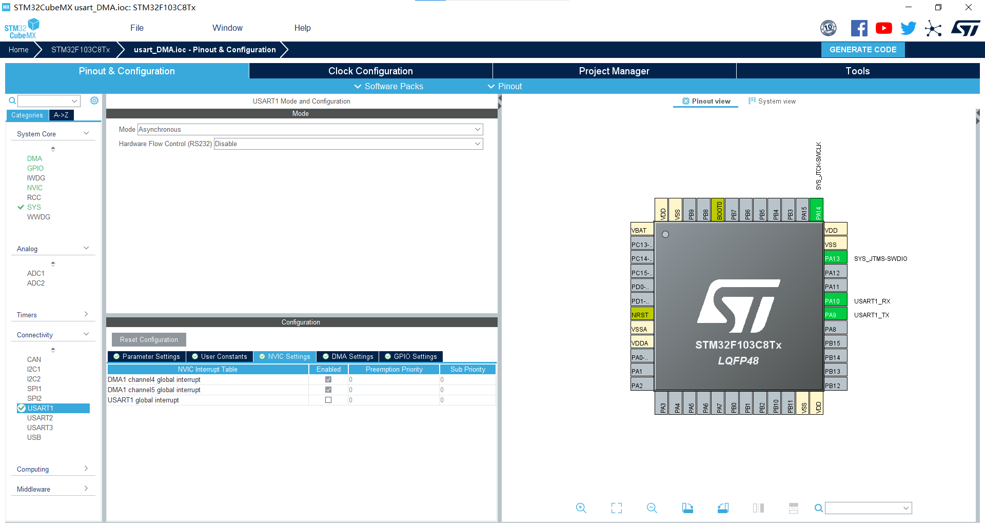 STM32f103Hal库学习笔记--USART_hal usart-CSDN博客