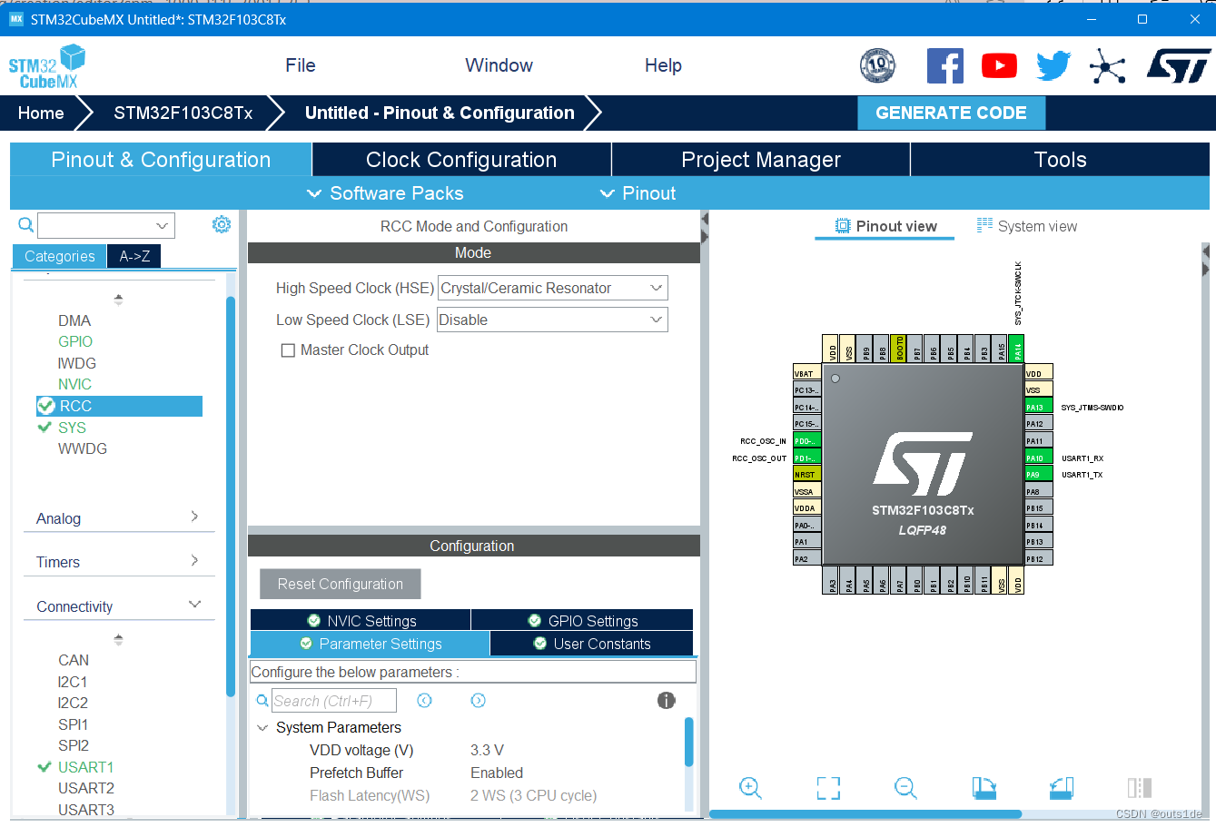 STM32简单串口通信_stm32 422最高速率-CSDN博客