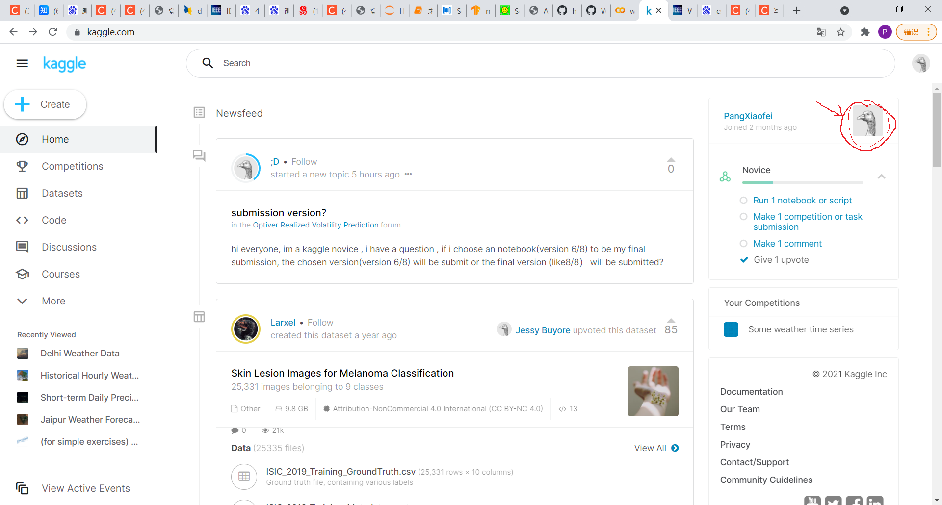 在kaggle上生成用户的用户名以及密钥（key）的操作_kaggle的key-CSDN博客