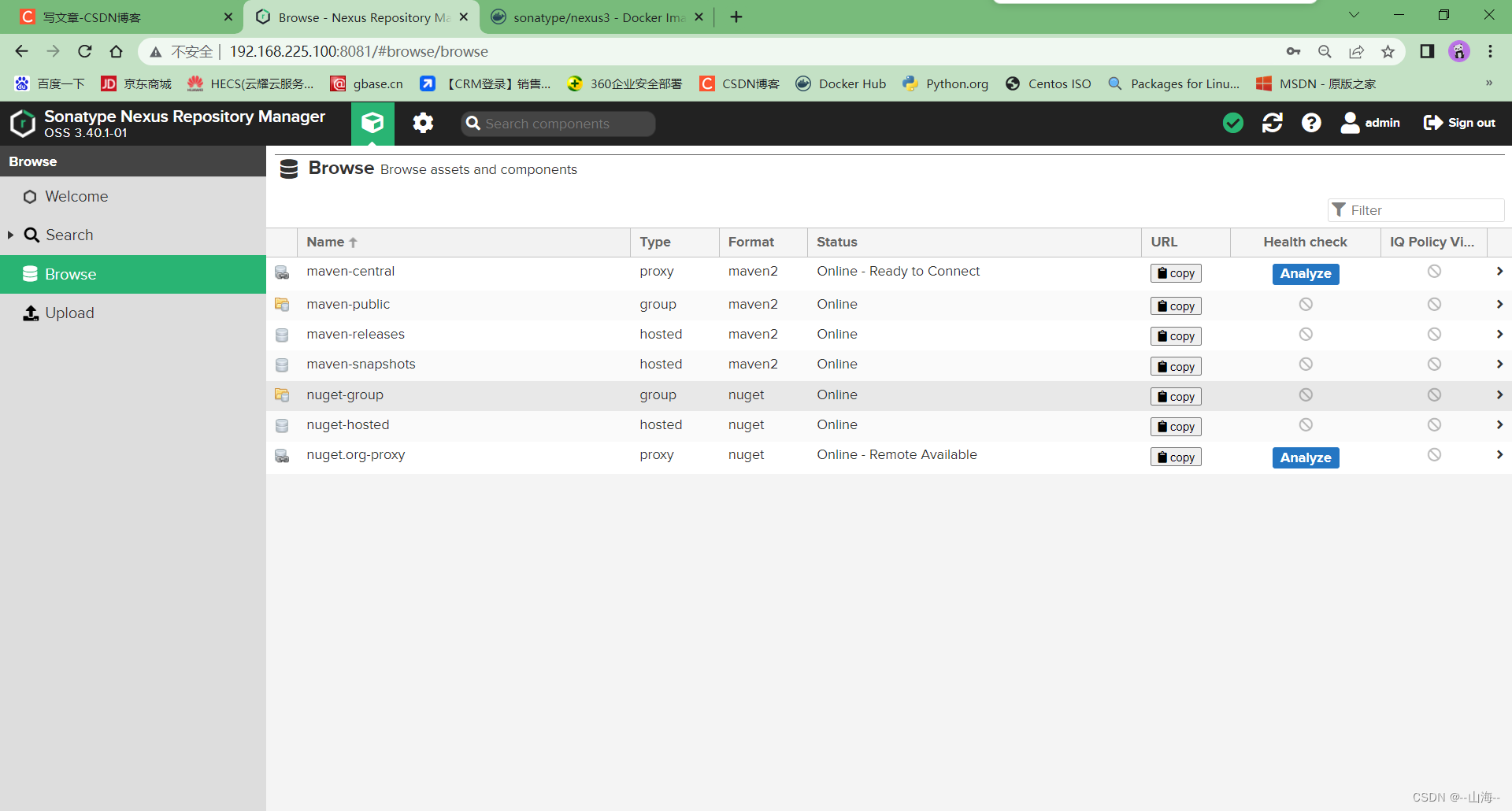 Docker Docker Compose部署安装nexus Docker Compose Nexus Csdn博客