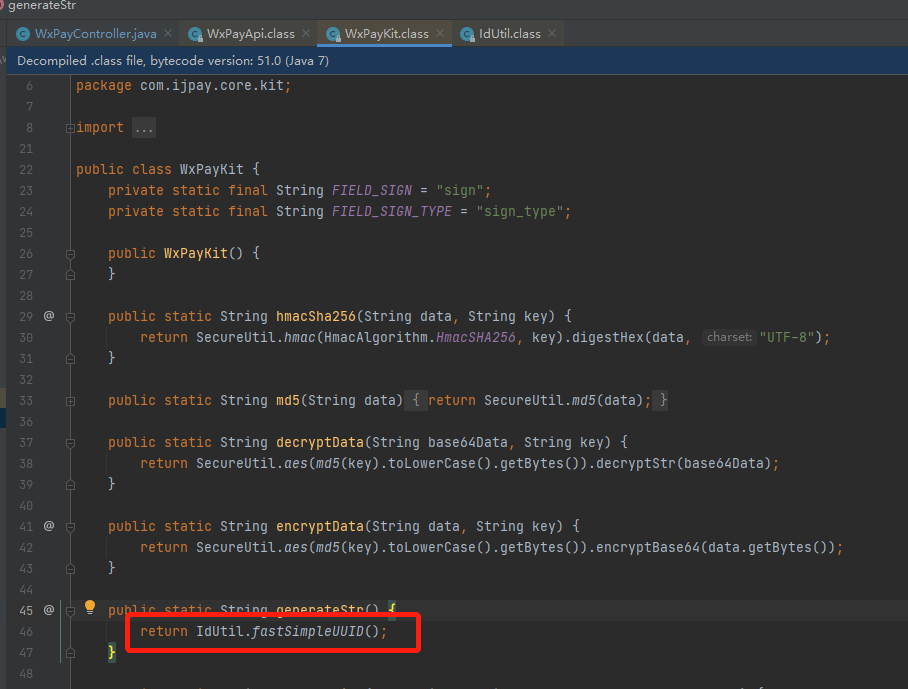 微信支付统一下单接口报错：nested exception is java.lang.NoClassDefFoundError: cn/hutool/core/util/IdUtil ...