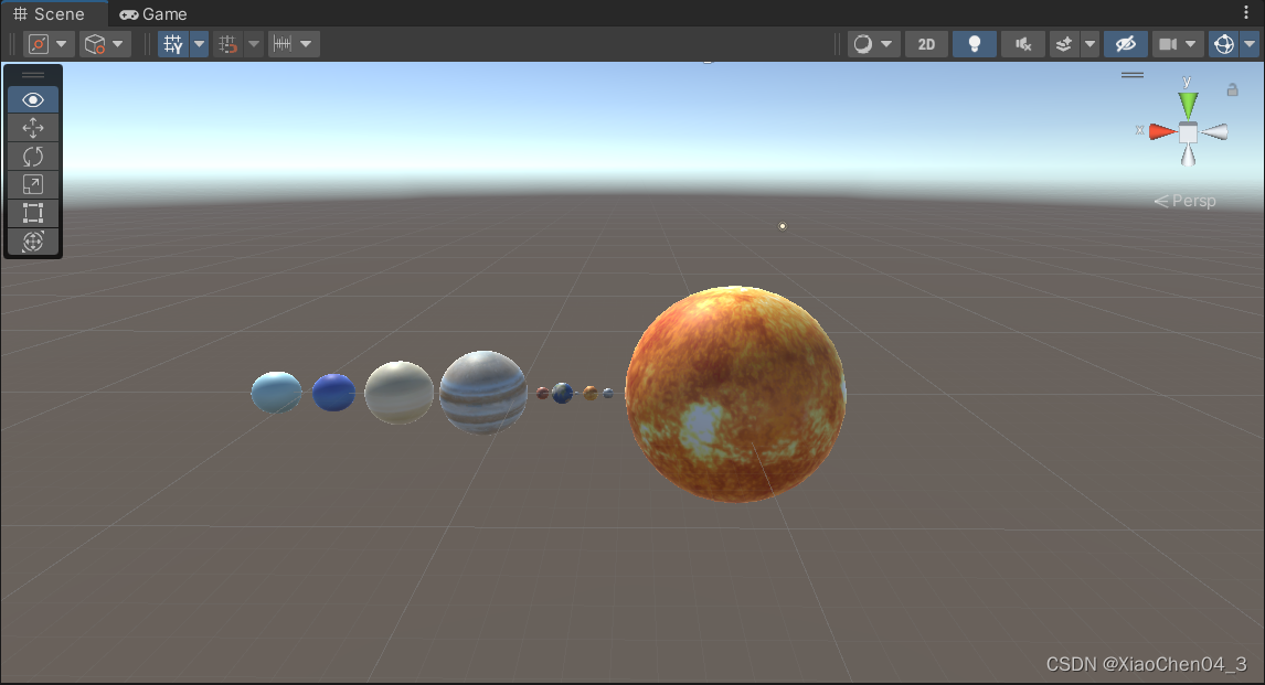Unity学习记录——空间与运动 Unity八大行星 Csdn博客