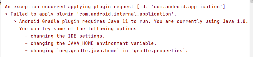 error - Failed to apply plugin ‘com.android.internal.application ...