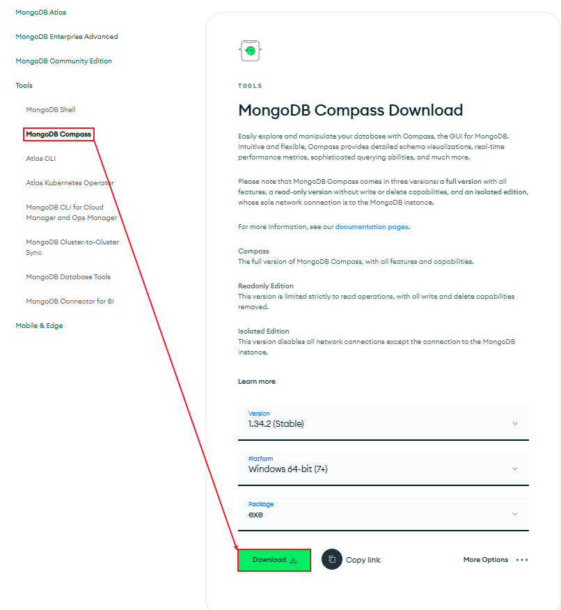 MongoDB下载安装与测试连接(windows)_mongodb客户端下载-CSDN博客