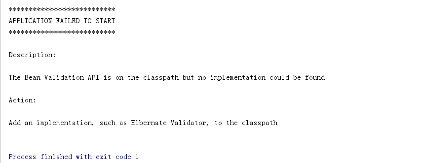 springboot启动报错：Add an implementation, such as Hibernate Validator, to the classpath解决方案-CSDN博客