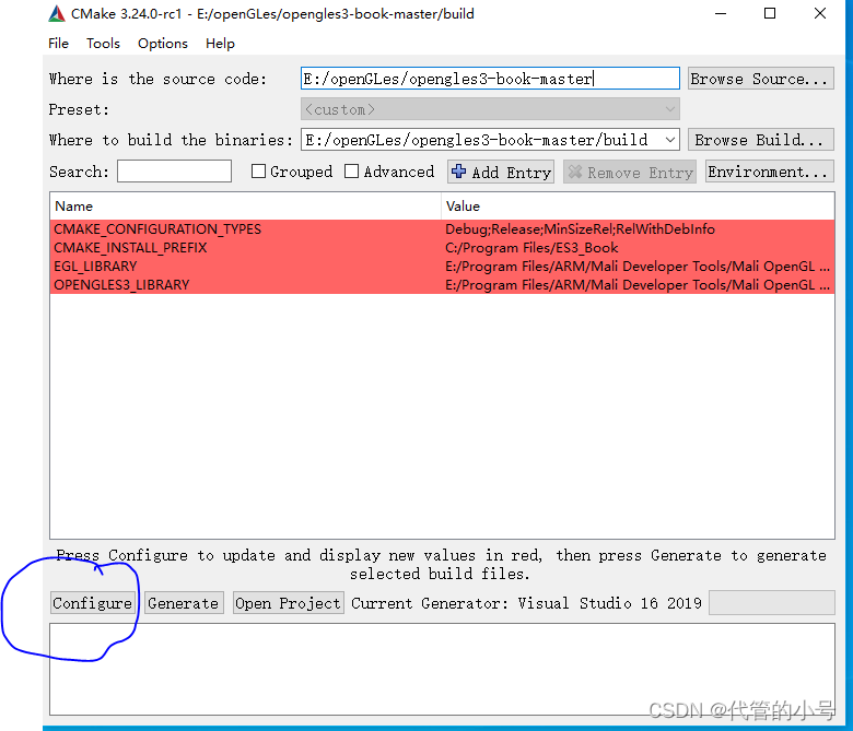 在Windows10平台使用VS2019搭建OpenGL ES开发环境_opengl es window安装-CSDN博客