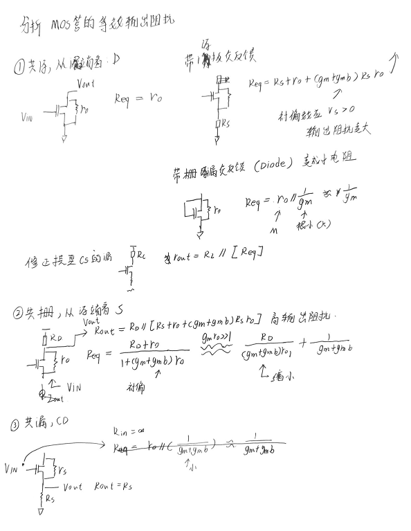【设计】全差分设计报告---单极放大器_gm和ro的关系-CSDN博客
