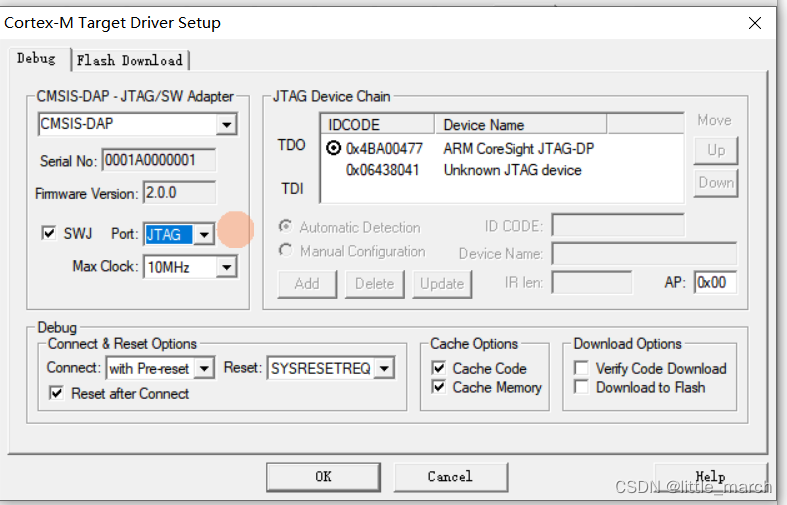 【stm32无法识别接口、烧录失败|No Cortex-M Device found in JTAG chain|cannot reset target】_cannot reset ...