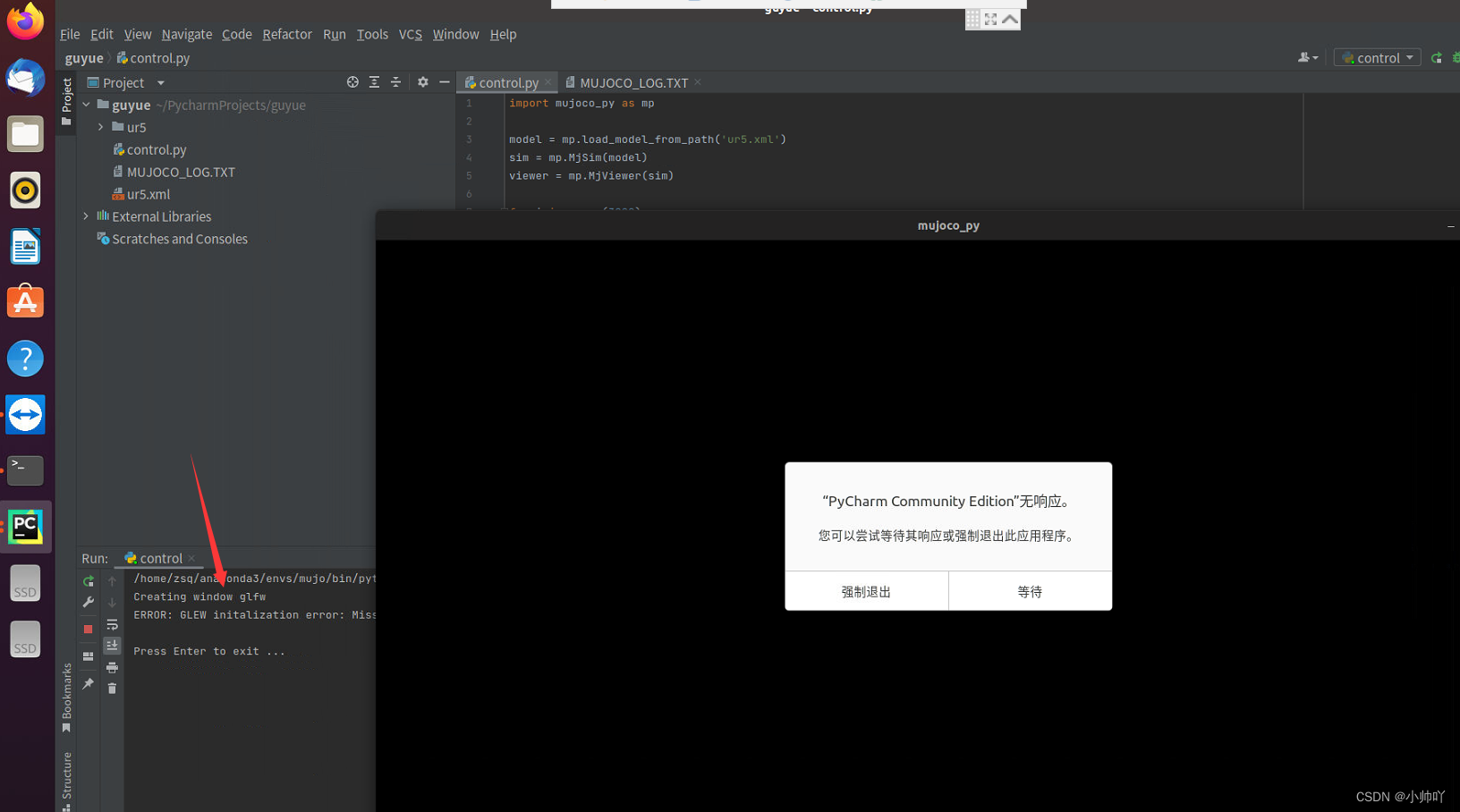 解决报错：Creating window glfw ERROR: GLEW initalization error: Missing GL version-CSDN博客