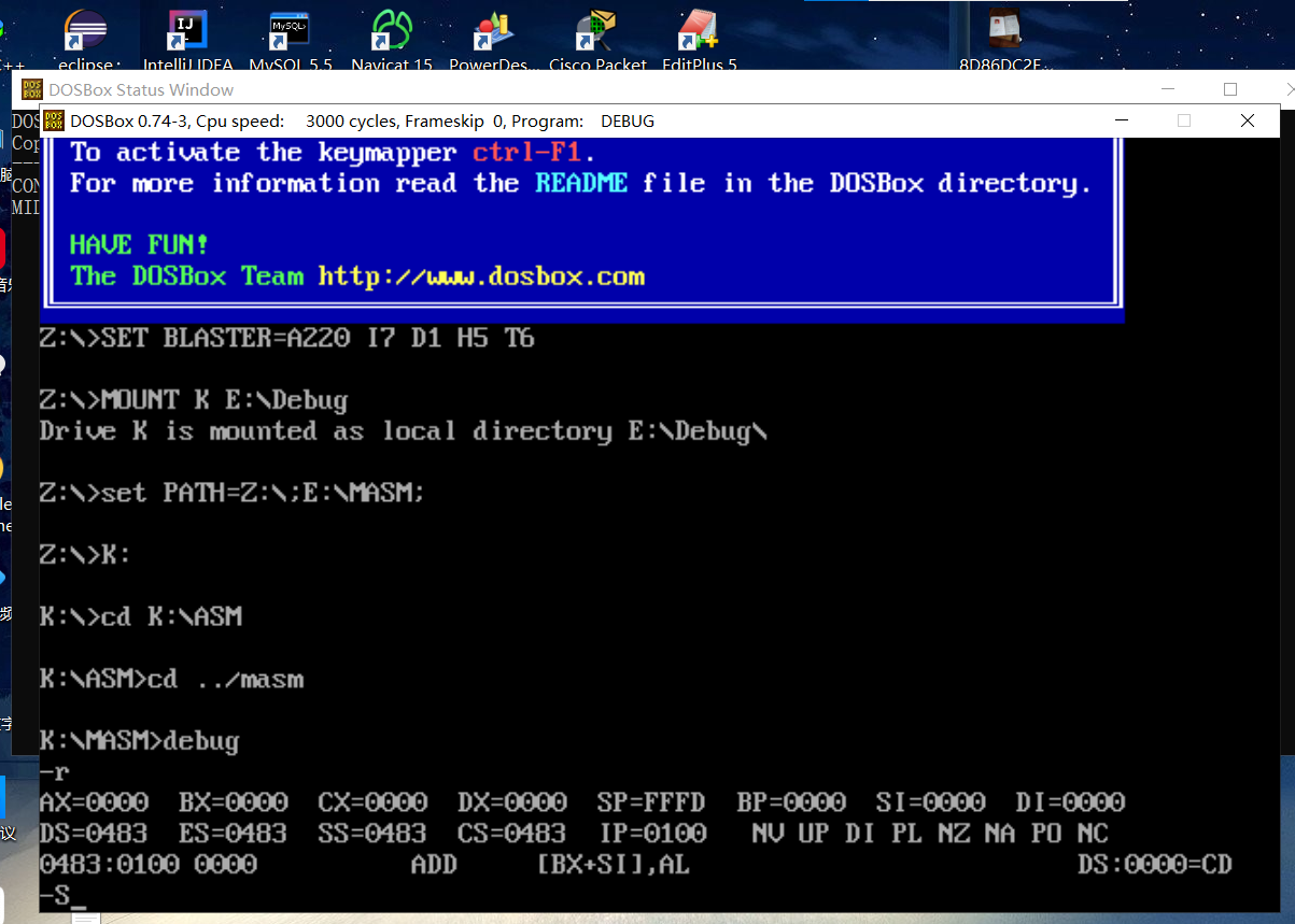 【汇编笔记】win10如何搭建汇编环境（dosbox）_dosbox win10-CSDN博客