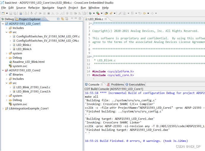 手把手教你开发ADSP-21593（二）：软硬件环境搭建说明（运行第一个程序）_adsp21593串口中断-CSDN博客