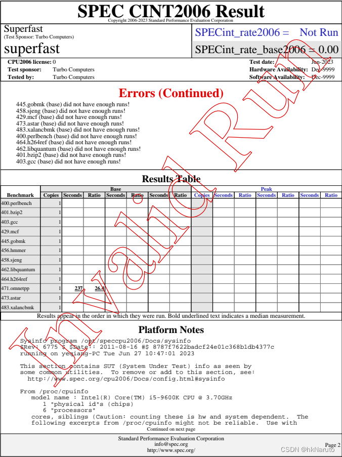 Deepin 20.8 x86_64 SPEC CPU 2006 Invalid Run Not Run_spec2006下载-CSDN博客