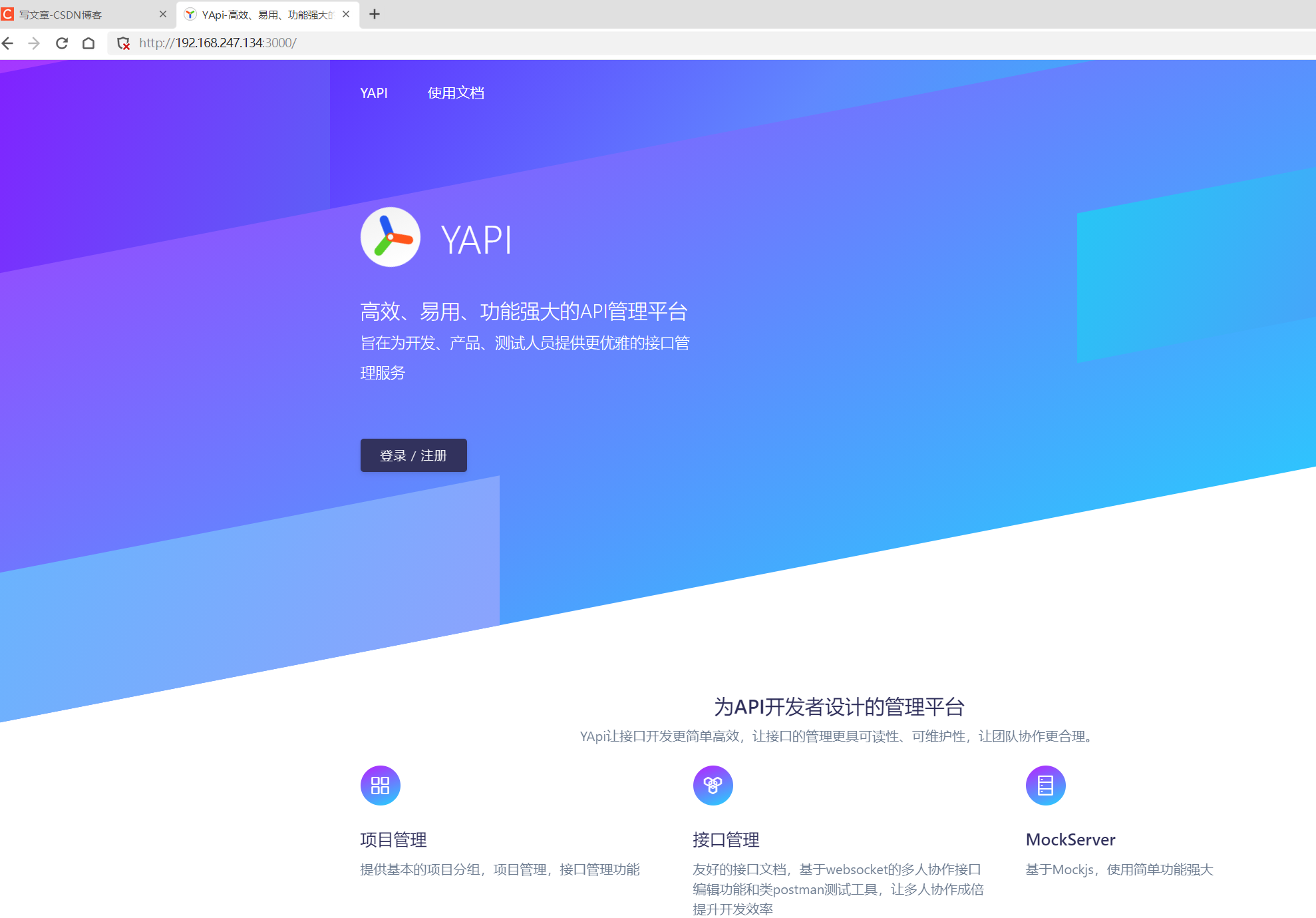 一篇文章带你完成内网部署YApi以及踩坑过程_yapi内网部署-CSDN博客