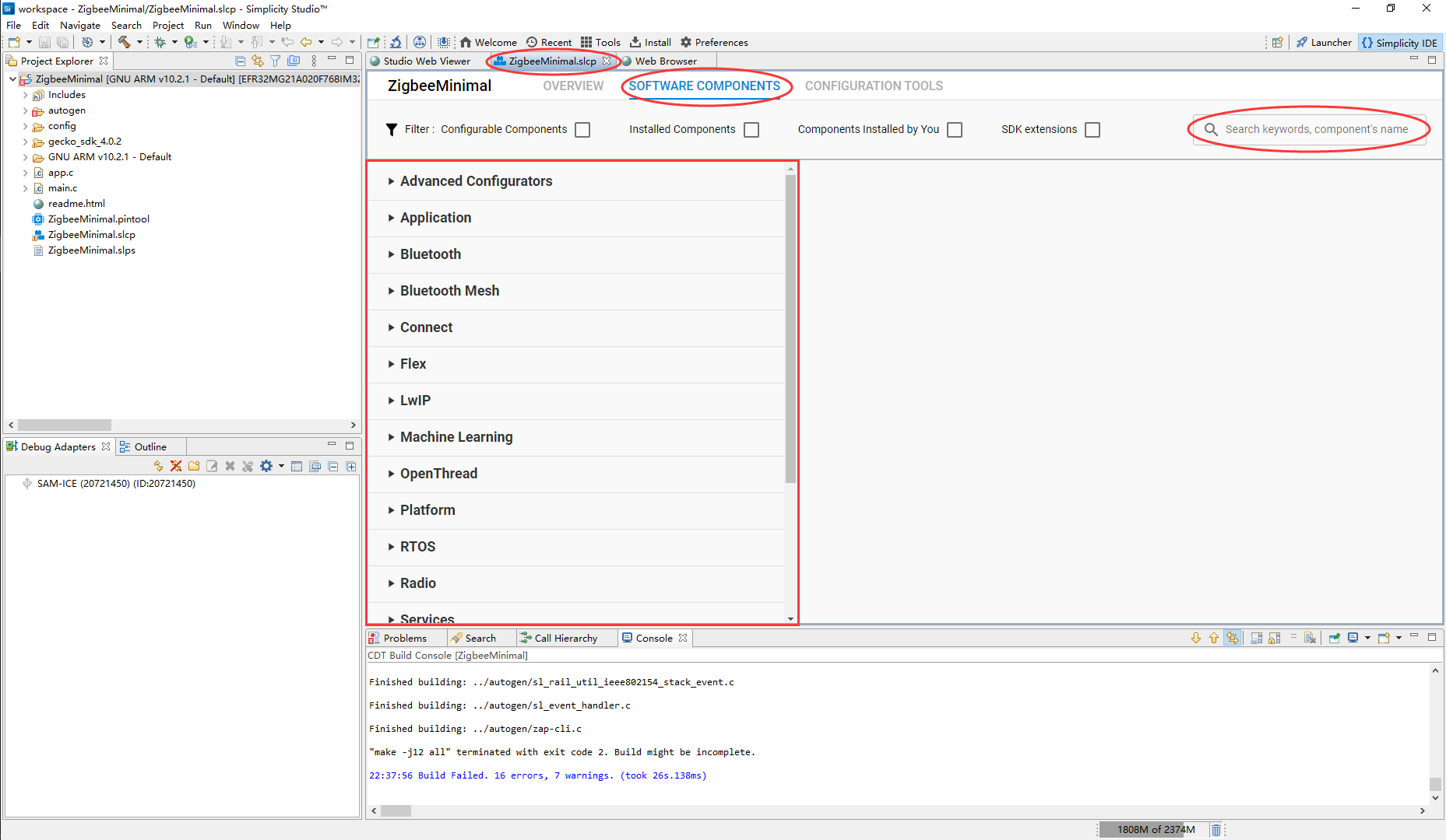 ZigBee 3.0实战教程-Silicon Labs EFR32+EmberZnet-3-04：模板工程创建/编译/下载-Application_siliconlabs emberznet ...