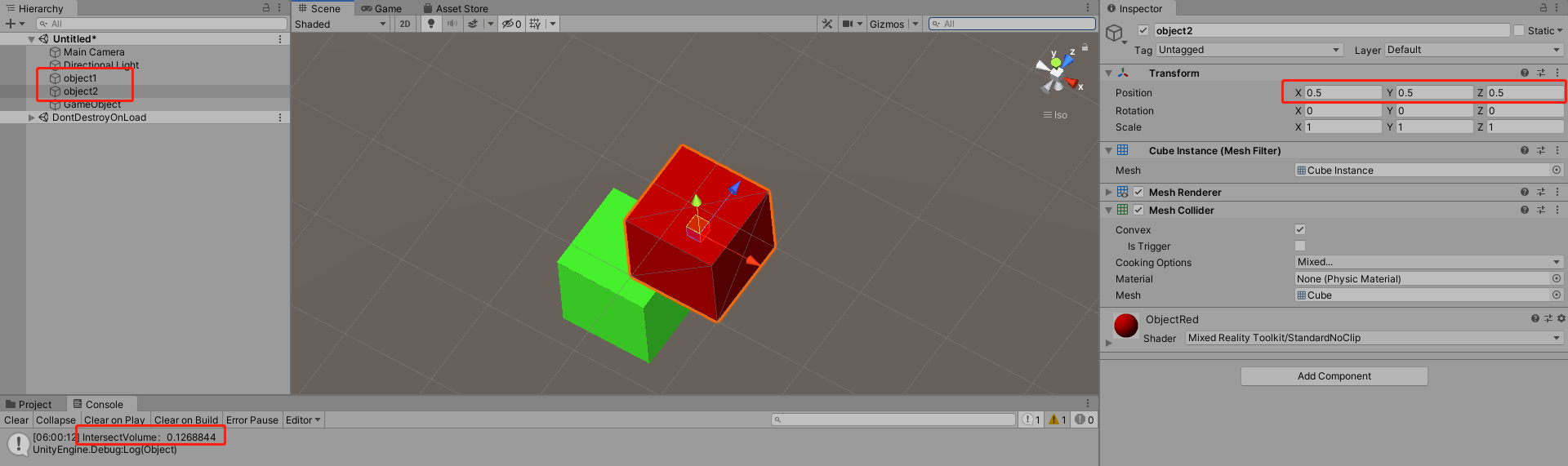 Unity 计算两个物体相交部分的体积 (Find the volume of an intersection between two objects in Unity)-CSDN博客