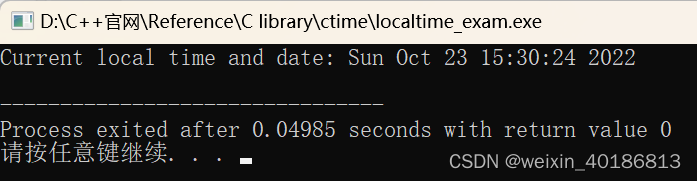 C Reference Standard C Library Reference C Library Ctime Localtime Csdn博客