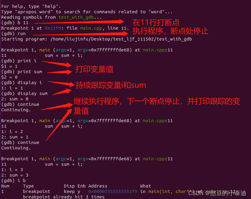 Linux下c开发笔记 终端gdb调试器的使用linux C单步执行 Csdn博客 