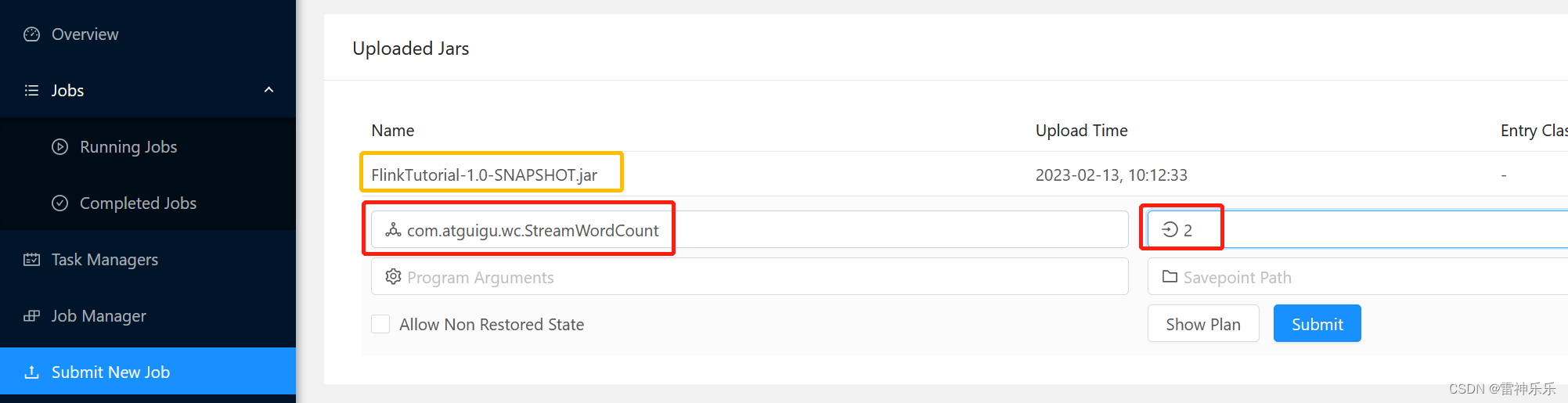 向Flink集群提交作业——WebUI端和命令行_flink 本地集群 提交作业-CSDN博客
