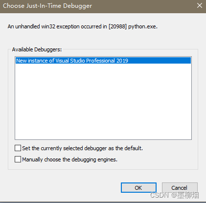 Just-In-Time Debugger 实时调试窗口弹出-关闭解决_just in time debugger-CSDN博客