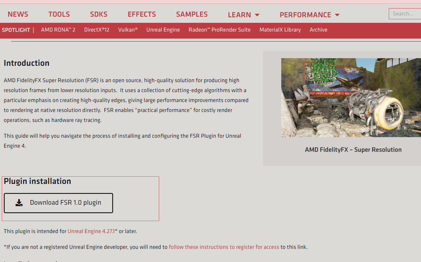 AMD FSR技术在UE4移动端可用的研究（一）——介绍以及安装_fsr1.0的ultra quality-CSDN博客