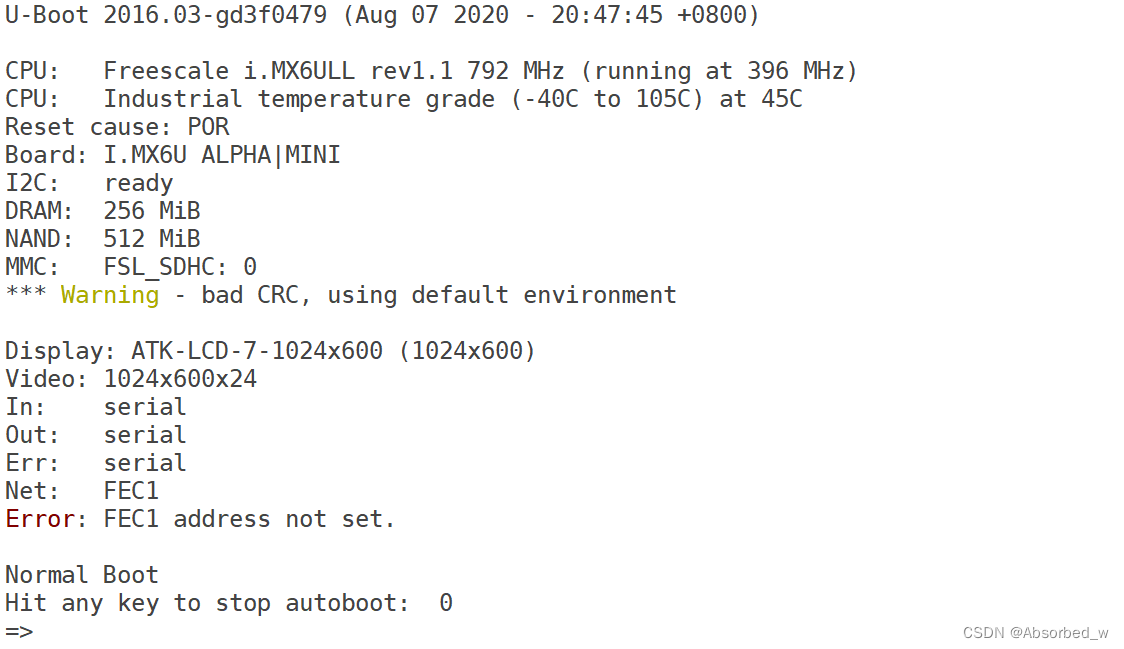 I.MX6ULL_Linux_系统篇(13) uboot命令使用_im6ull怎么进入uboot后台-CSDN博客