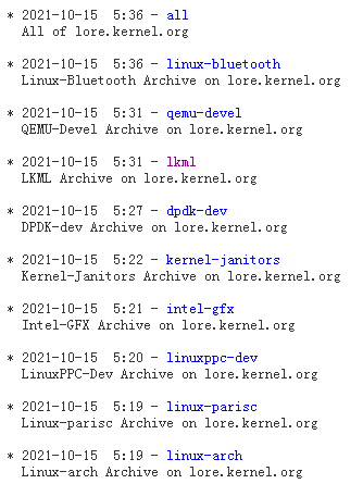 如何查看linux kernel邮件列表_lore.kernel.org-CSDN博客