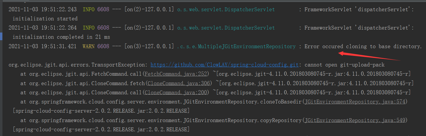 Springcloud config 出现Error occured cloning to base directory.-CSDN博客