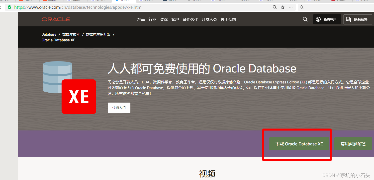 【oracle Database Xe】免费版下载,历史版本下载【oraclexe 21c Express Edition】【oraclexe 11g Express Edition