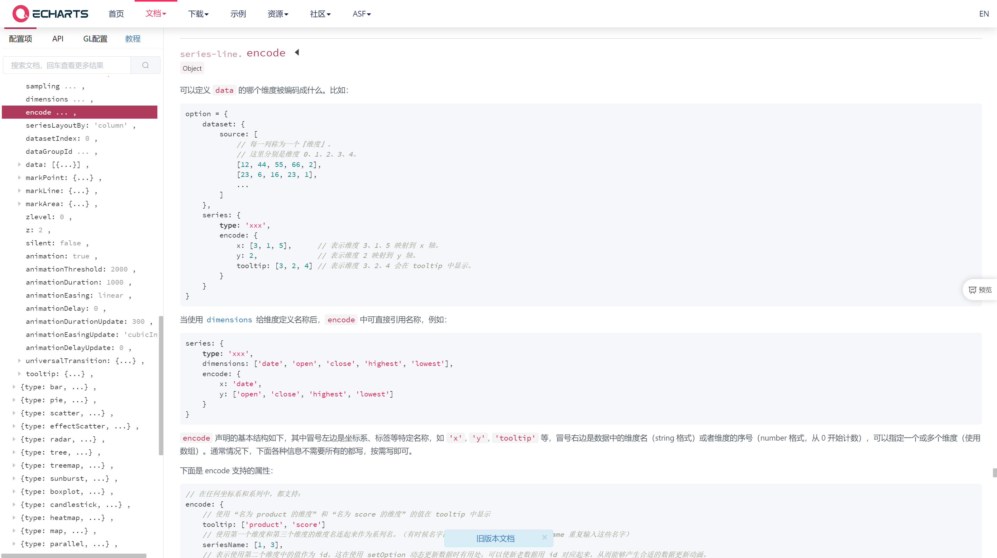 Apache Echarts 自学笔记 7. 概念篇 - 【数据集】 7.6 数据到图形的映射（series.encode）_series encode-CSDN博客